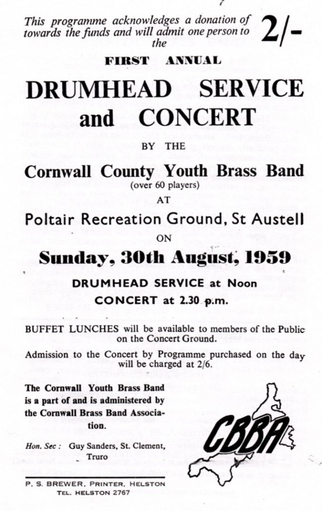 Cornwall Youth Brass Band - Part 1 from 1955 to 1980 - Cornish National ...