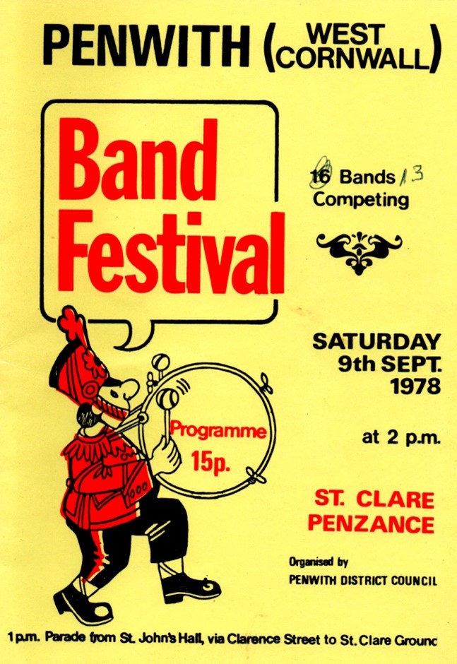 Penwith (West Cornwall) Brass Band Festivals 1970 and 1980s - Cornish ...