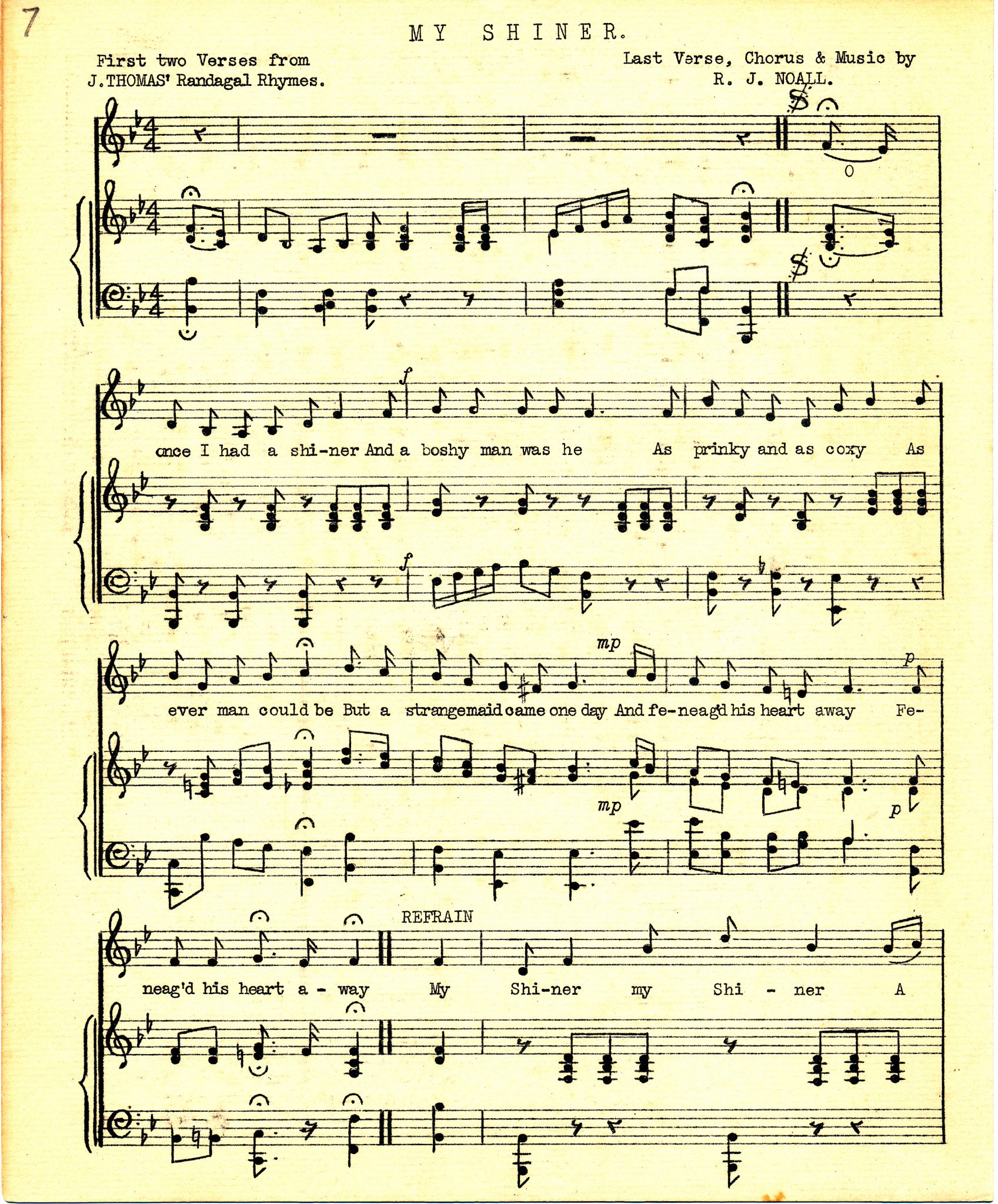 My Shiner - Cornish National Music Archive