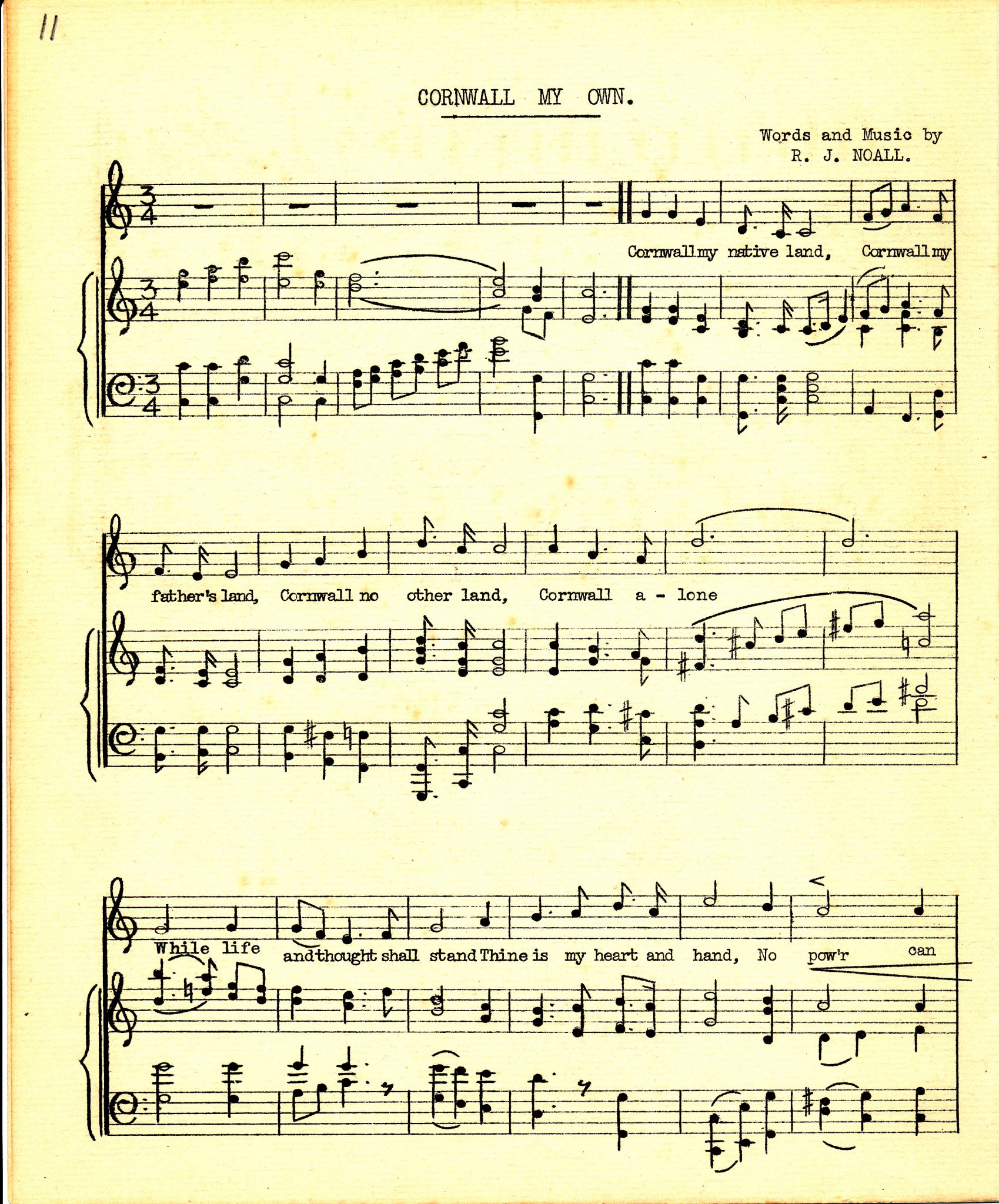 Cornwall My Own - Cornish National Music Archive