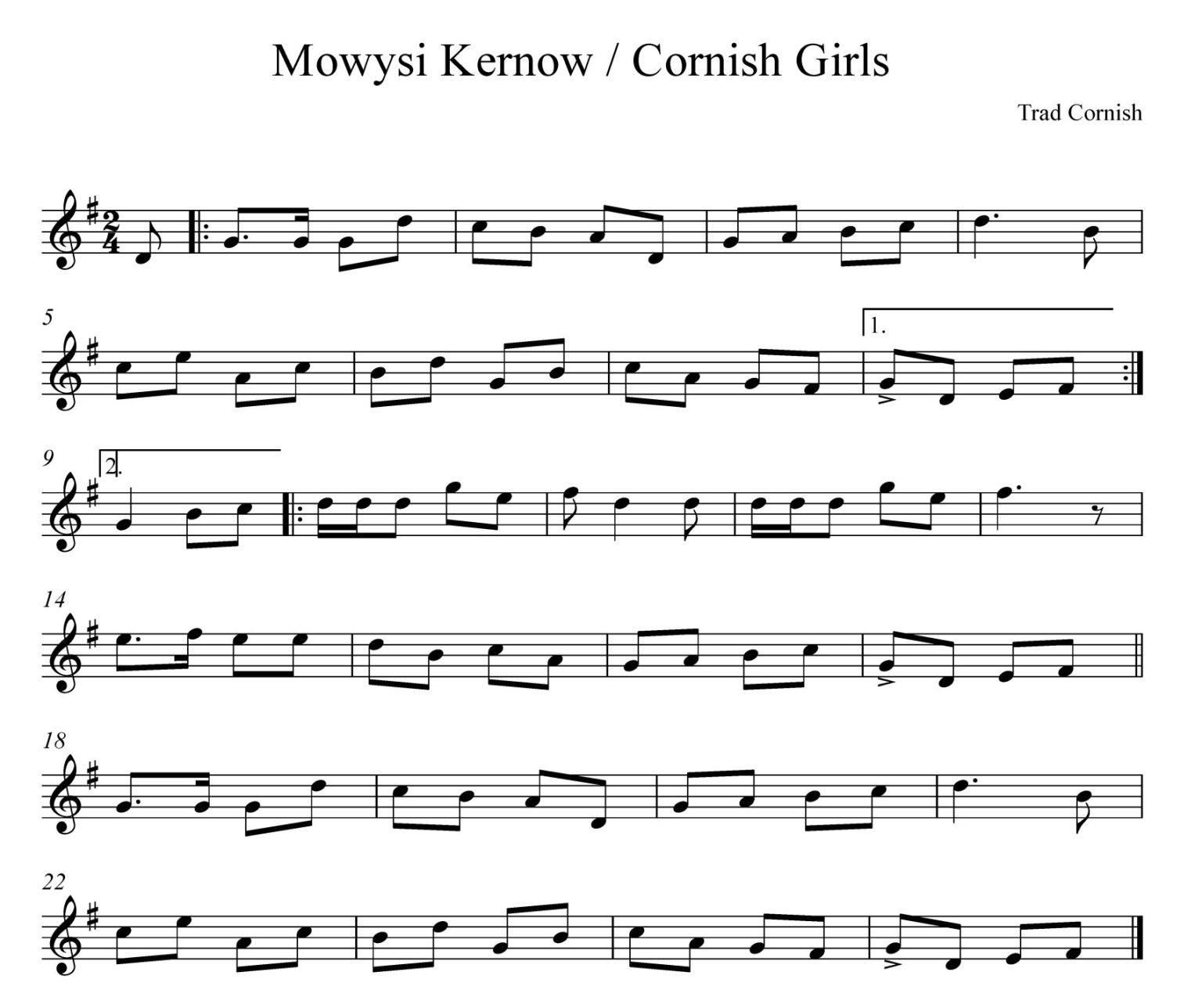 Cornish Girls / Mowysi Kernow - Cornish National Music Archive
