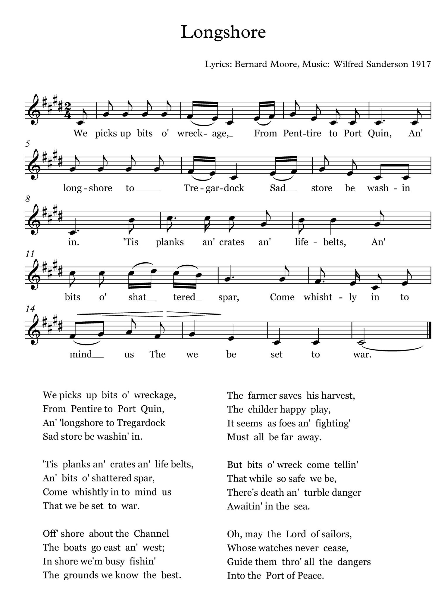 Longshore - Cornish National Music Archive