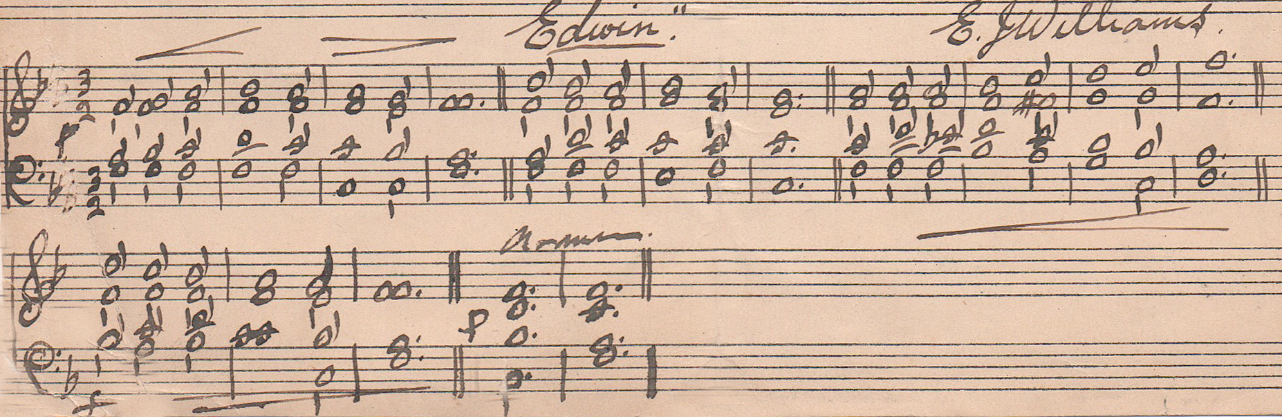 Edwin (Hymn Tunes) by Edwin J Williams - Cornish National Music Archive