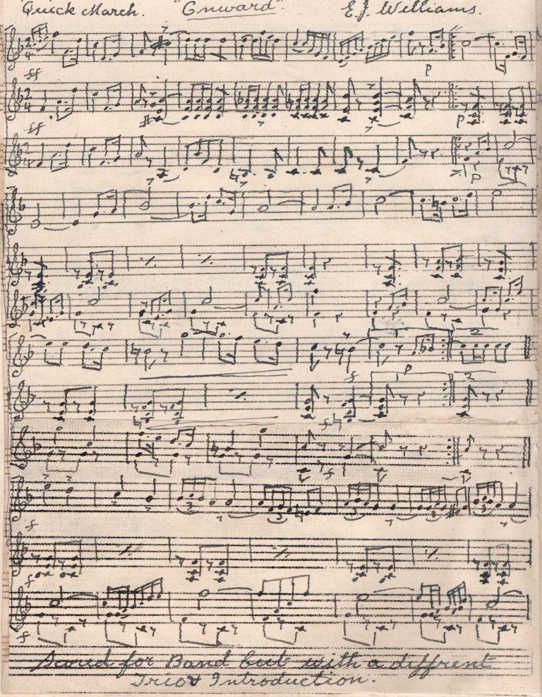 Onward (Quick March) by Edwin J Williams - Cornish National Music Archive