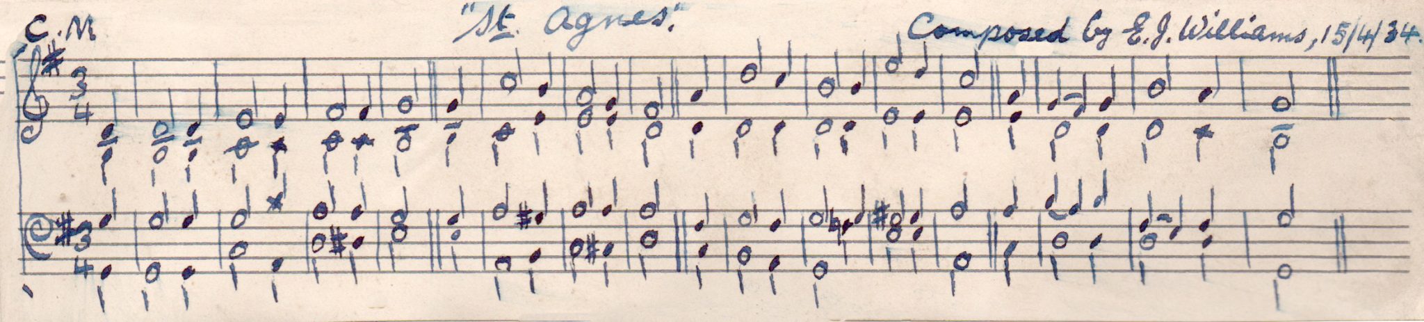 St Agnes (Hymn Tune) by Edwin J Williams - Cornish National Music Archive