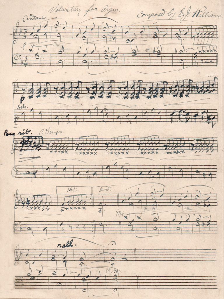 Voluntary for Organ by Edwin J Williams - Cornish National Music Archive