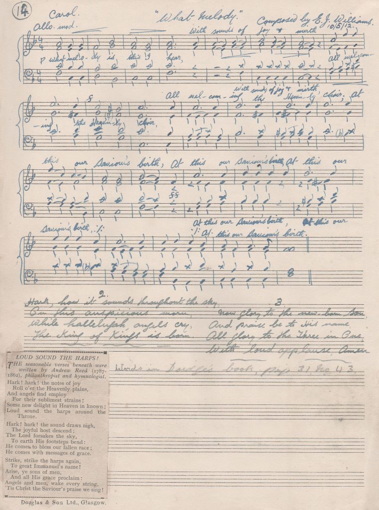 What Melody (Carol) by Edwin J Williams - Cornish National Music Archive
